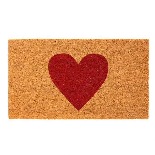 Red Heart Doormat Giftware - Elderberry Floral